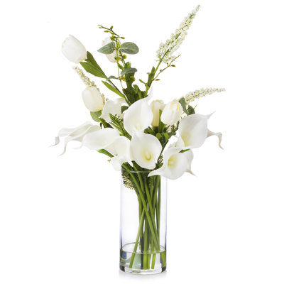 Primrue Tulip Floral Arrangement in Vase & Reviews | Wayfair