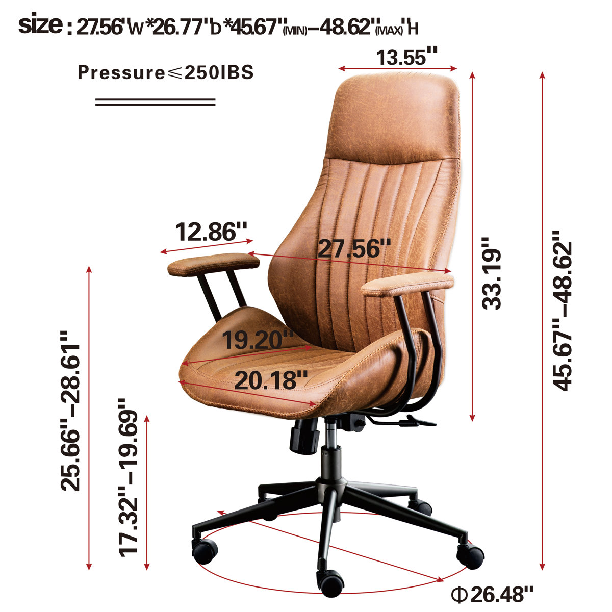 17 Stories Kalysia Ergonomic Suede Office Chair Home Office Desk Chair ...