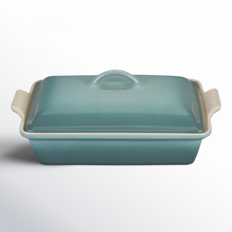 Le Creuset Heritage Stoneware 4 Qt. Rectangular Casserole with Lid ...