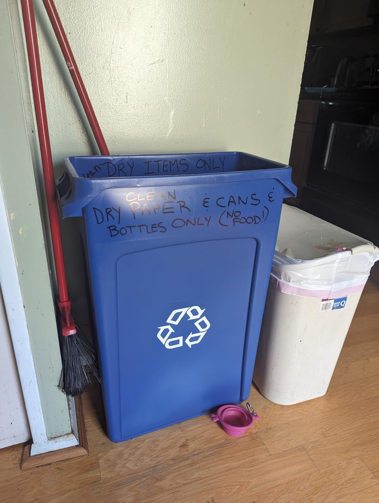 Umedas Plastic Rectangular Recycling Bin Trash Can with Venting ...