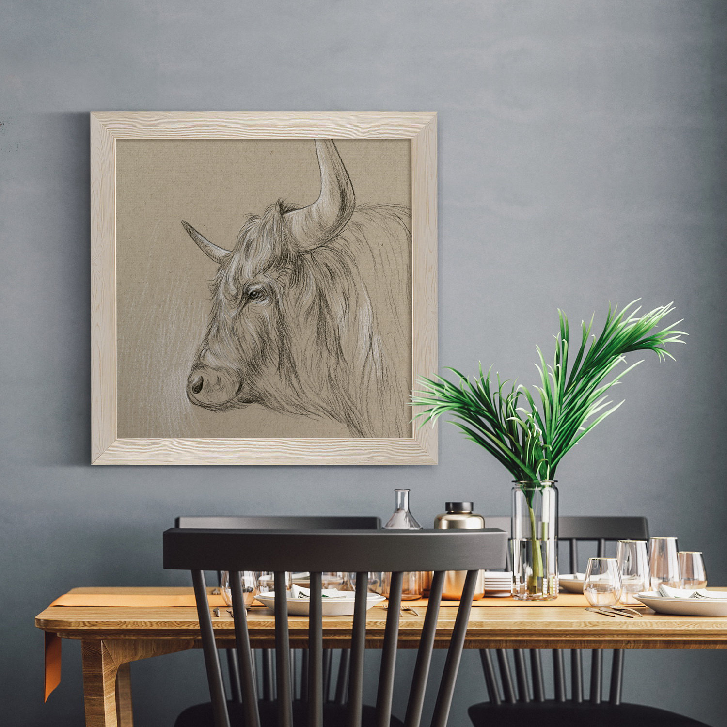 Foundry Select Silver Fragments I - Picture Frame Drawing Print on ...