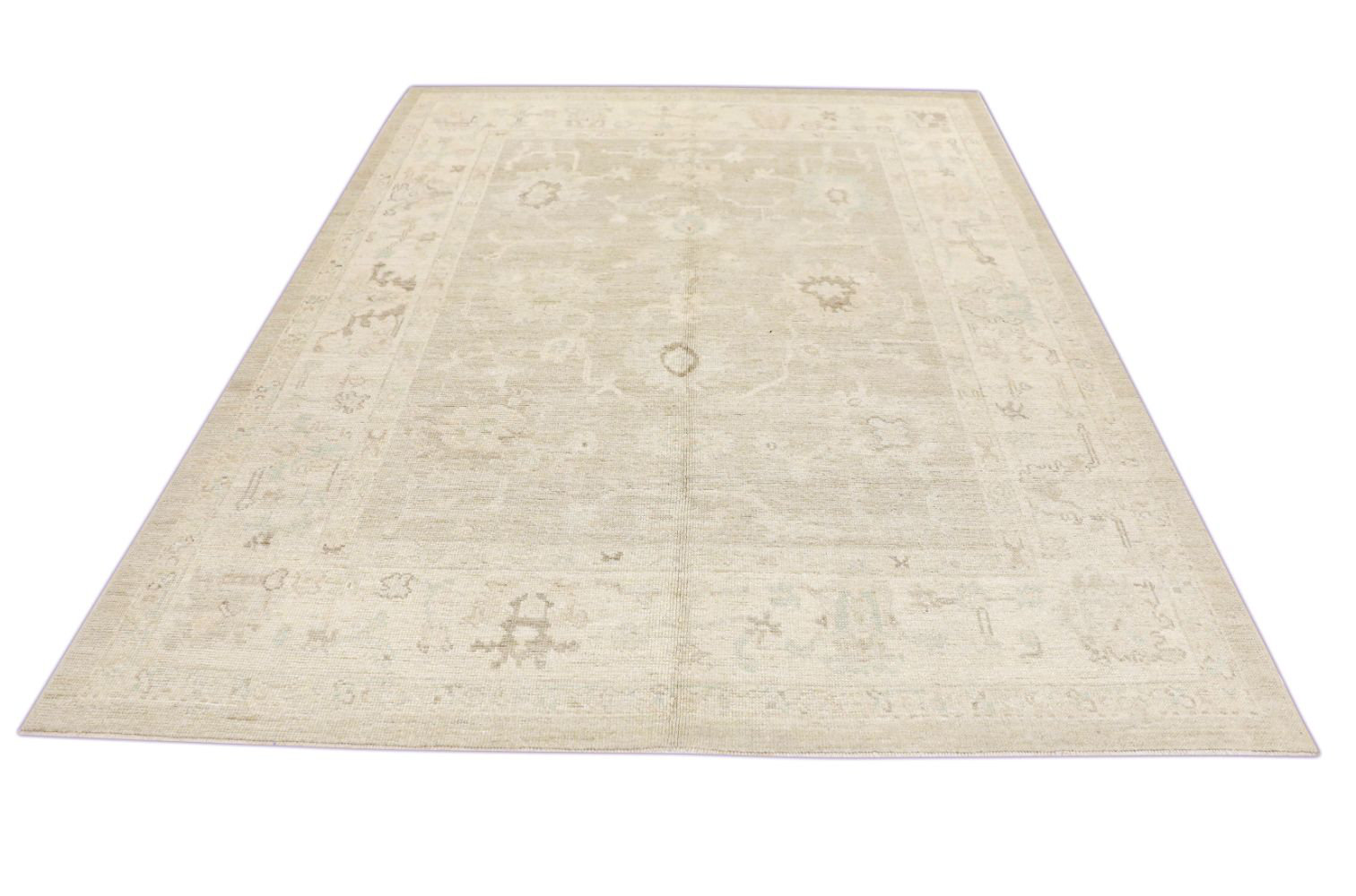 Home and Rugs Vintage Handmade 7X8 Ivory And Beige Anatolian Turkish ...