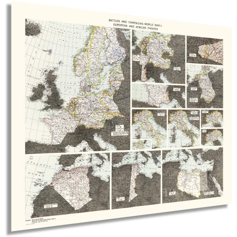 HISTORIC PRINTS «Vintage Battles and Campagnes: World War II European ...