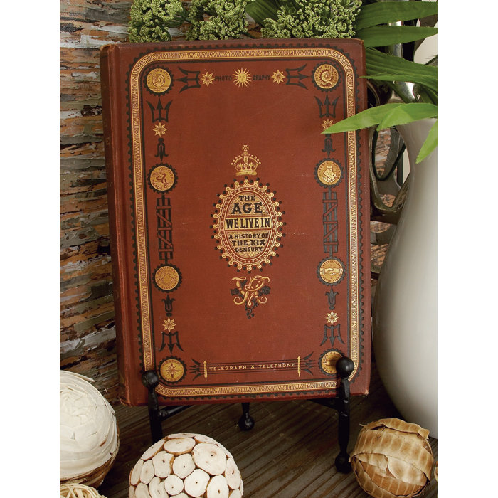 Charlton Home® Gabija 3 PiecesBlack Metal Easel with Ball Details ...