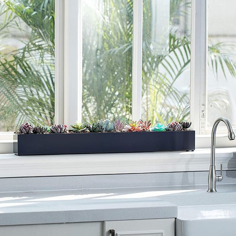 George Oliver Modern Succulent Planter Box - 32" Rectangular Planter ...