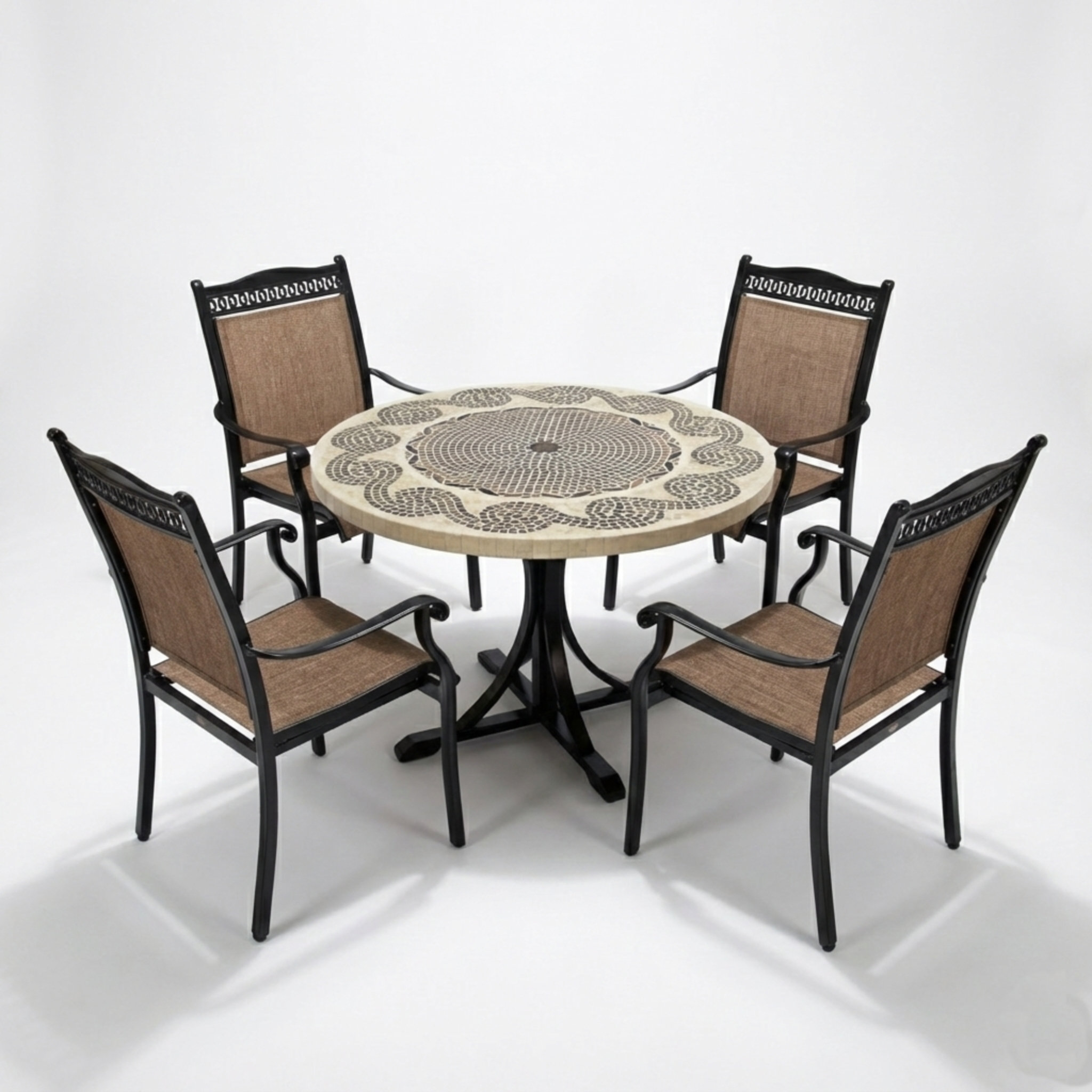 Marlow Home Co. AVIGNON Dining Table with 4 MEDRINO Chairs Set ...