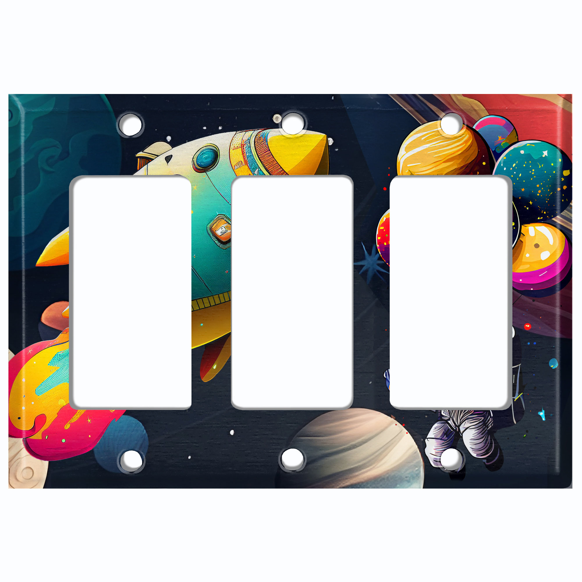 WorldAcc Metal Light Switch Plate Outlet Cover (Colourful Animated ...