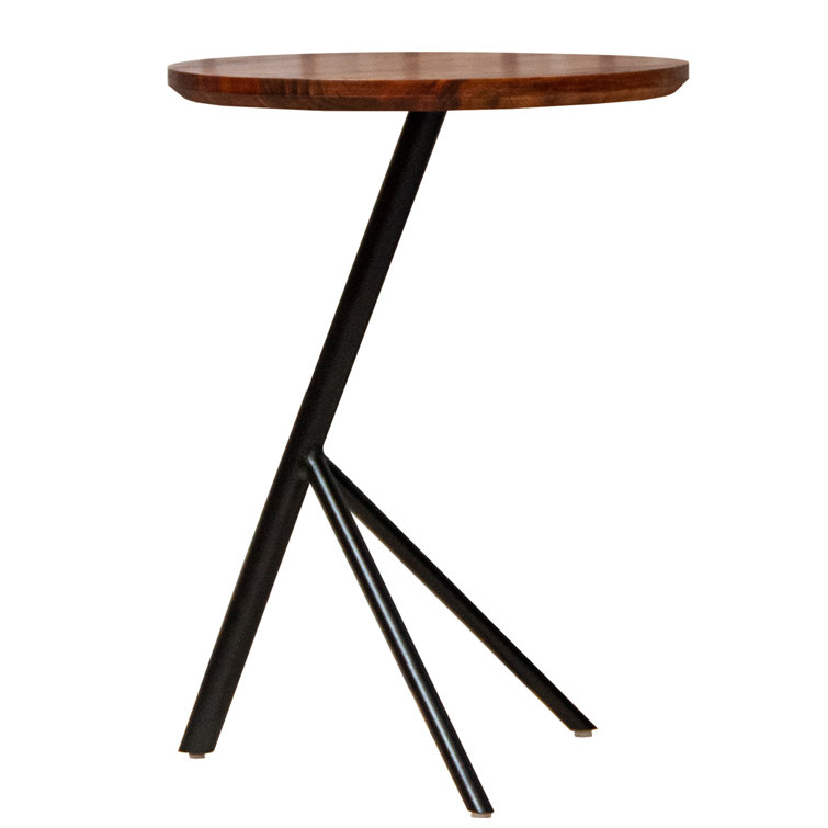 17 Stories Solid Wood Top Three Leg End Table - Wayfair Canada