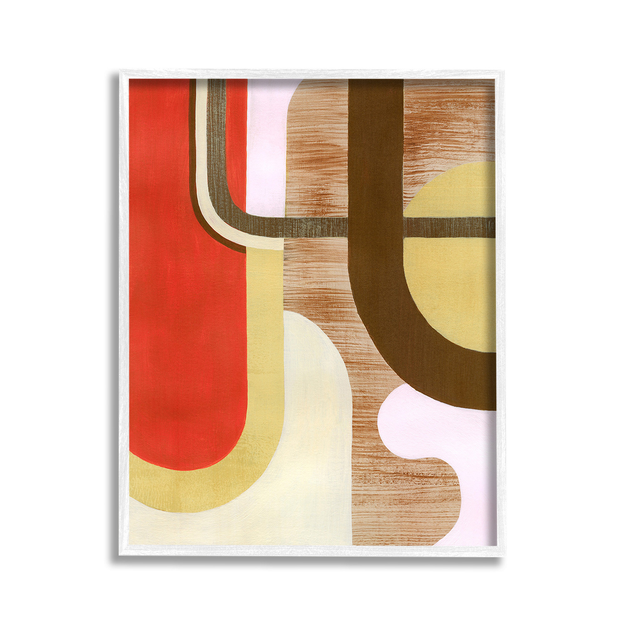 Orren Ellis " Rustic Curved Shapes " by Grace Popp on Canvas | Wayfair