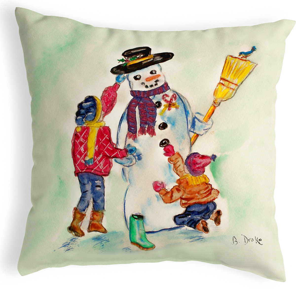 Betsy Drake Interiors Snowman Indoor/Outdoor Lumbar Pillow | Wayfair