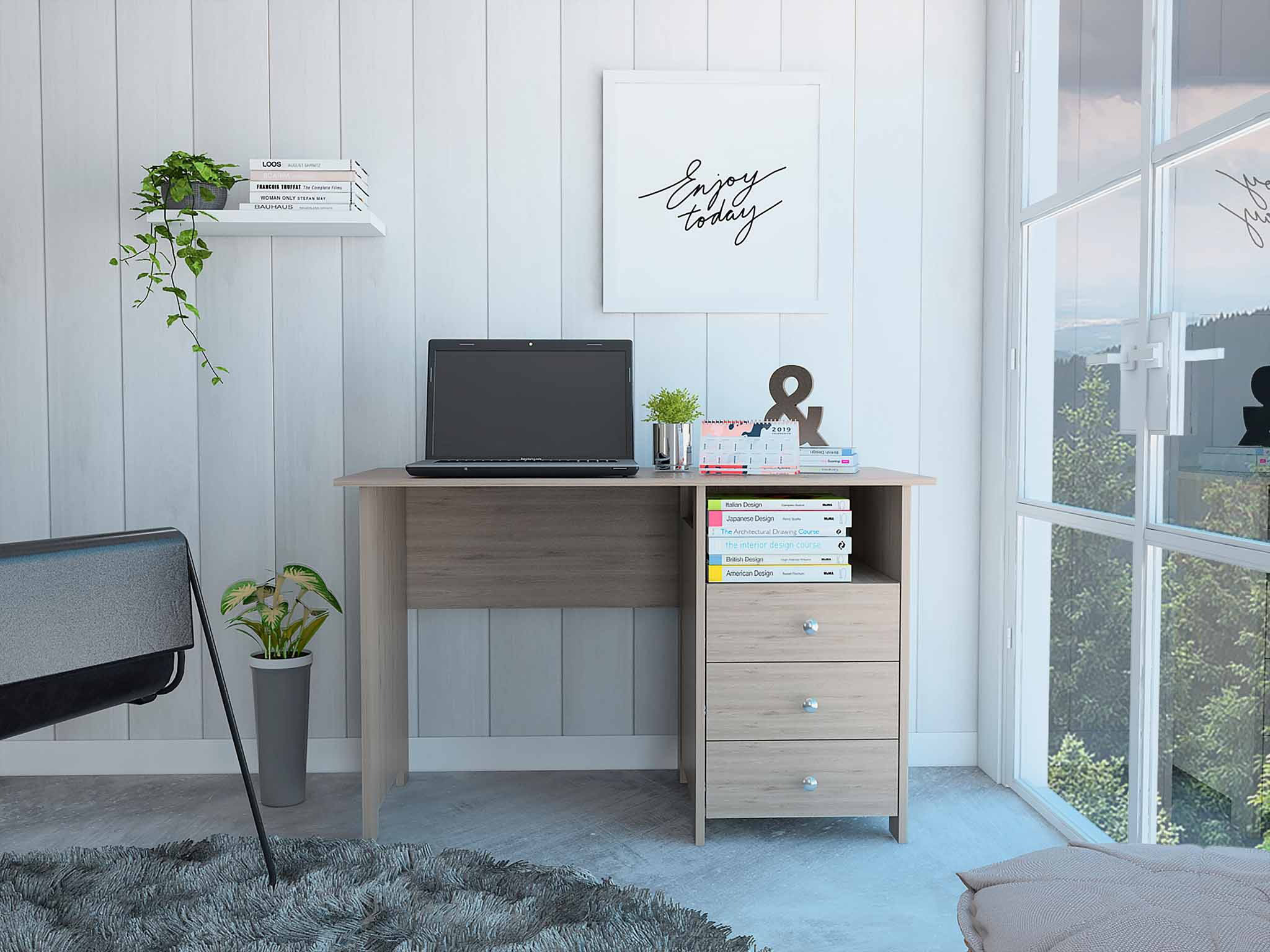 Ebern Designs Jacksonville 47" Wide Computer Desk | Wayfair