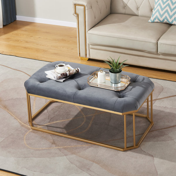 Everly Quinn Otten Upholstered Ottoman & Reviews | Wayfair