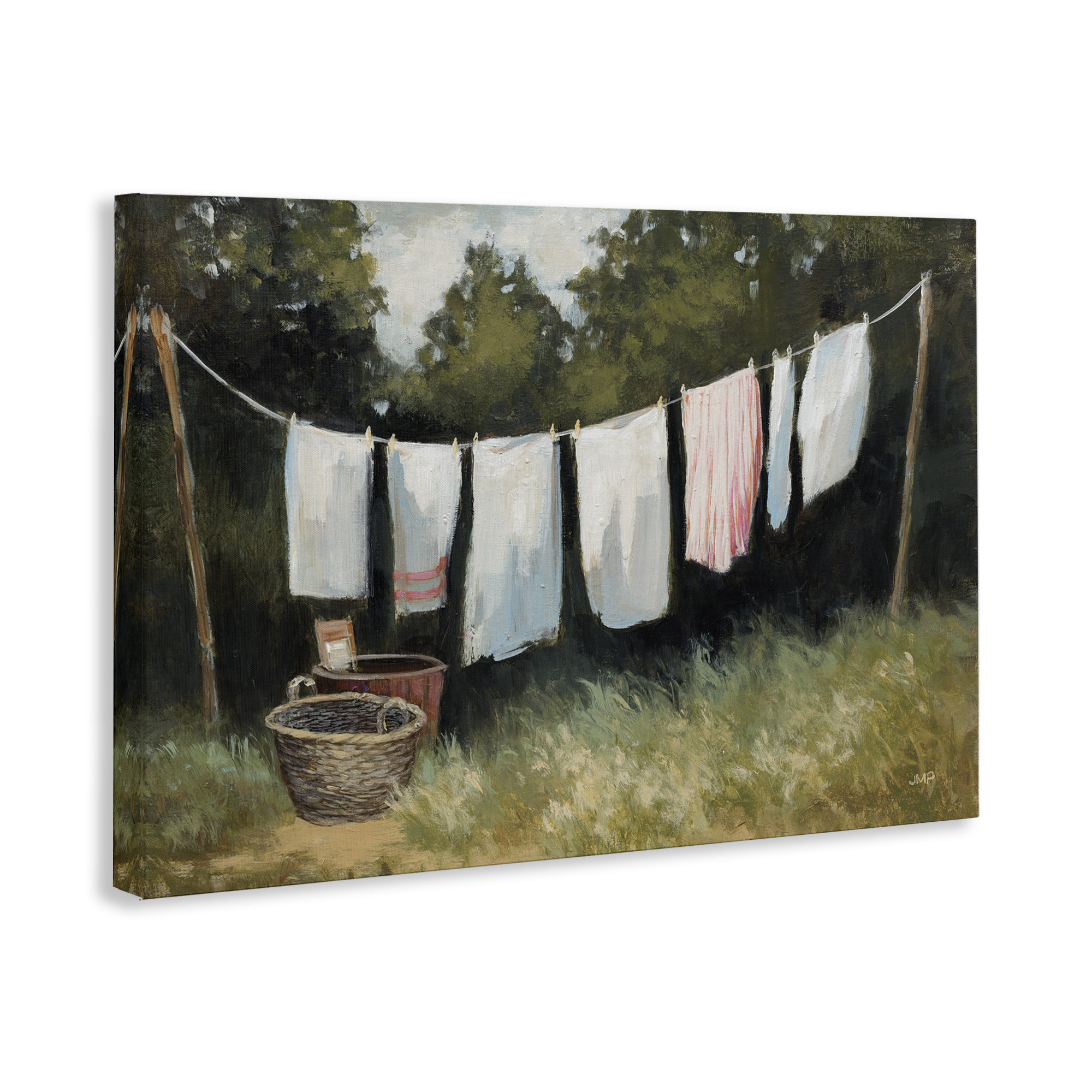 Trinx Laundry Out To Dry Canvas Wall Art by Julia Purinton | Wayfair