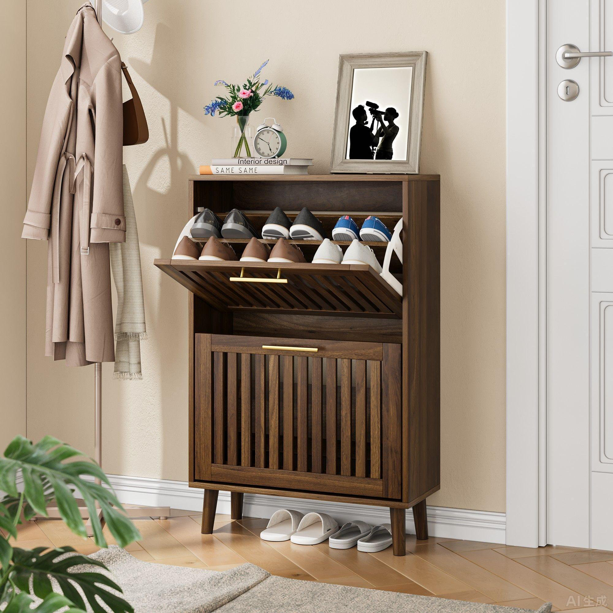 George Oliver 12 Pair Shoe Storage Cabinet - Wayfair Canada