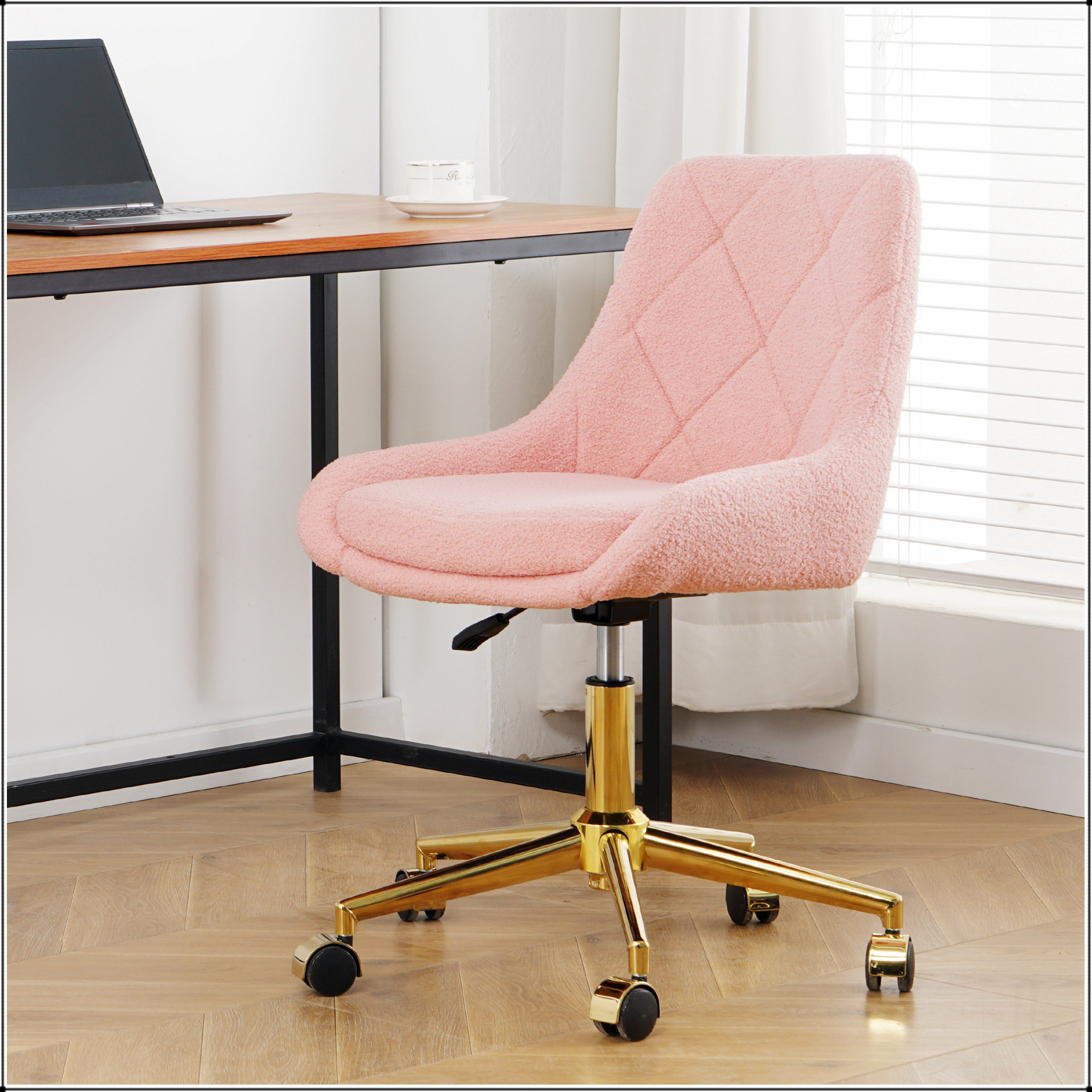 Mercer41 teddy fleece fabric living room furniture dining chair | Wayfair