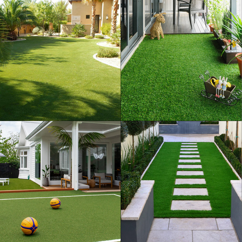 Edrosie Inc 12" x 12" Artificial Grass Turf Panels | Wayfair