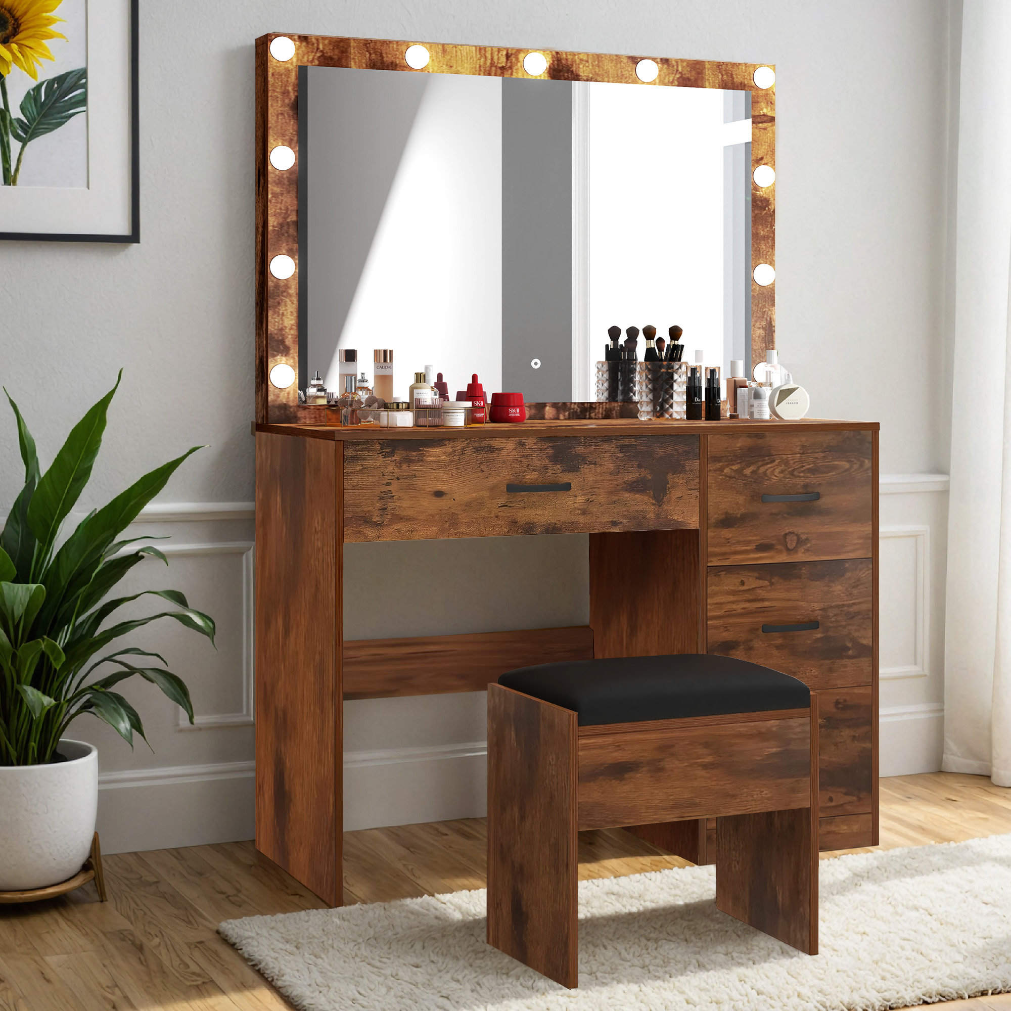 Latitude Run® Vanity with Built-In Outlets & Reviews | Wayfair