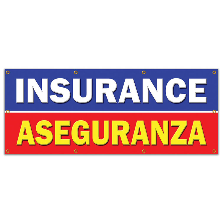SignMission INSURANCE ASEGURANZA BANNER SIGN Salesman Agent Auto Health ...