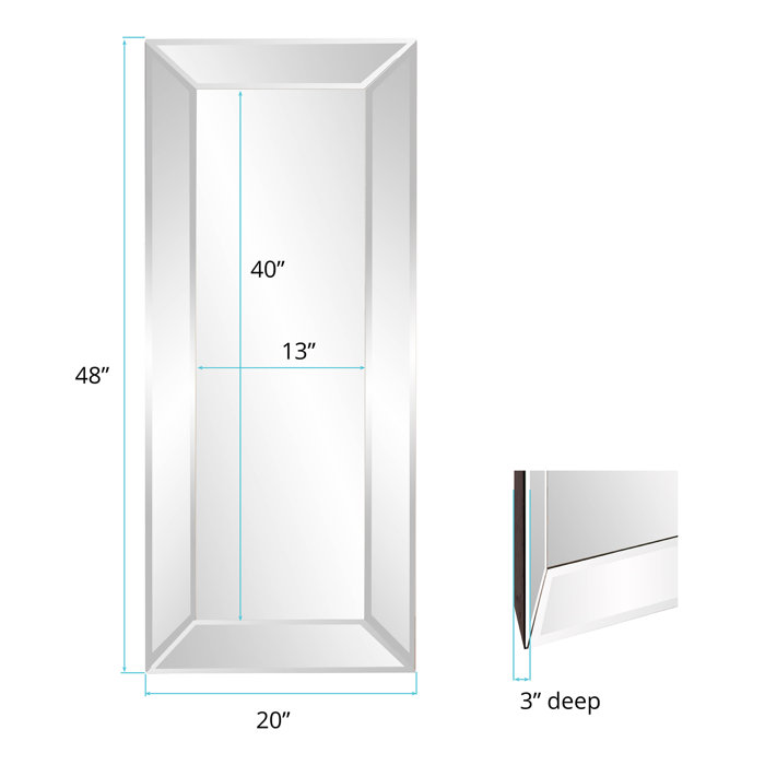House of Hampton® Daesha Rectangle Glass Wall Mirror & Reviews | Wayfair