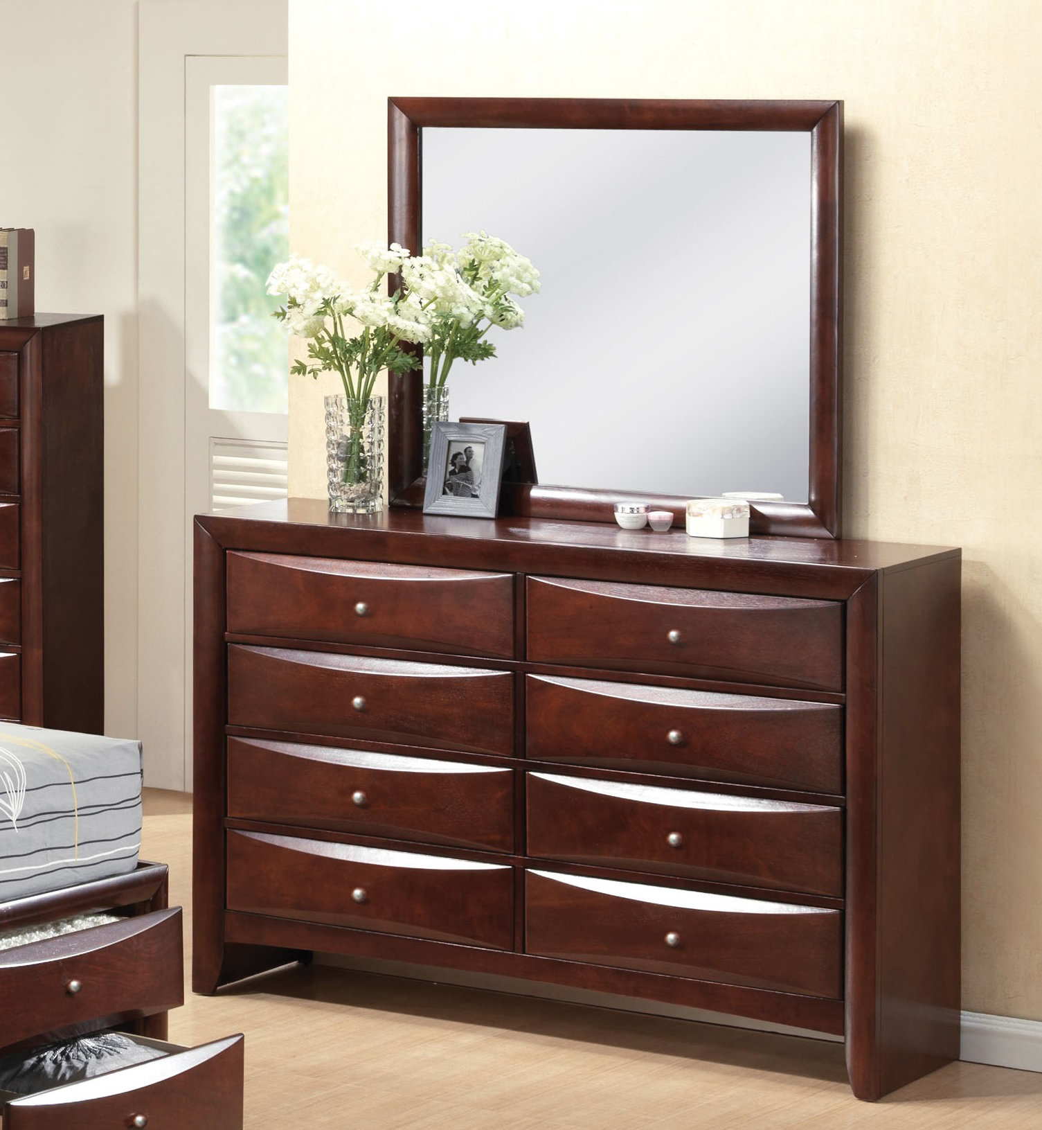 Red Barrel Studio® Chew Stoke 8 Drawer Double Dresser with Mirror | Wayfair