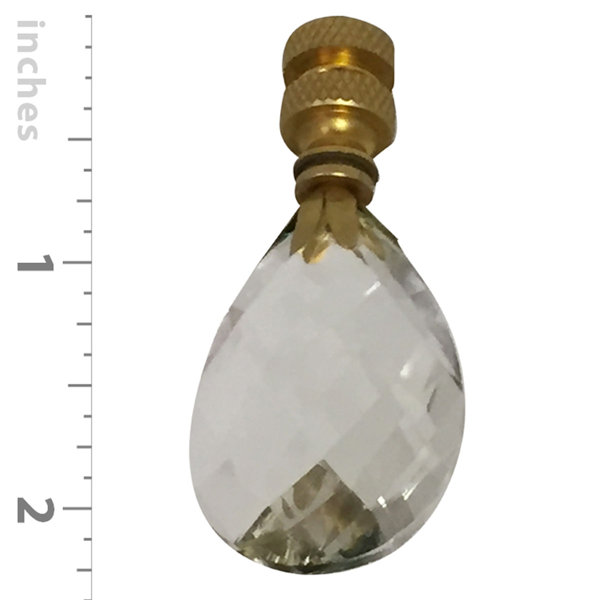 Royal Designs Small Swiss Cut Diamond Crystal Finial Ceiling Fan Pull ...