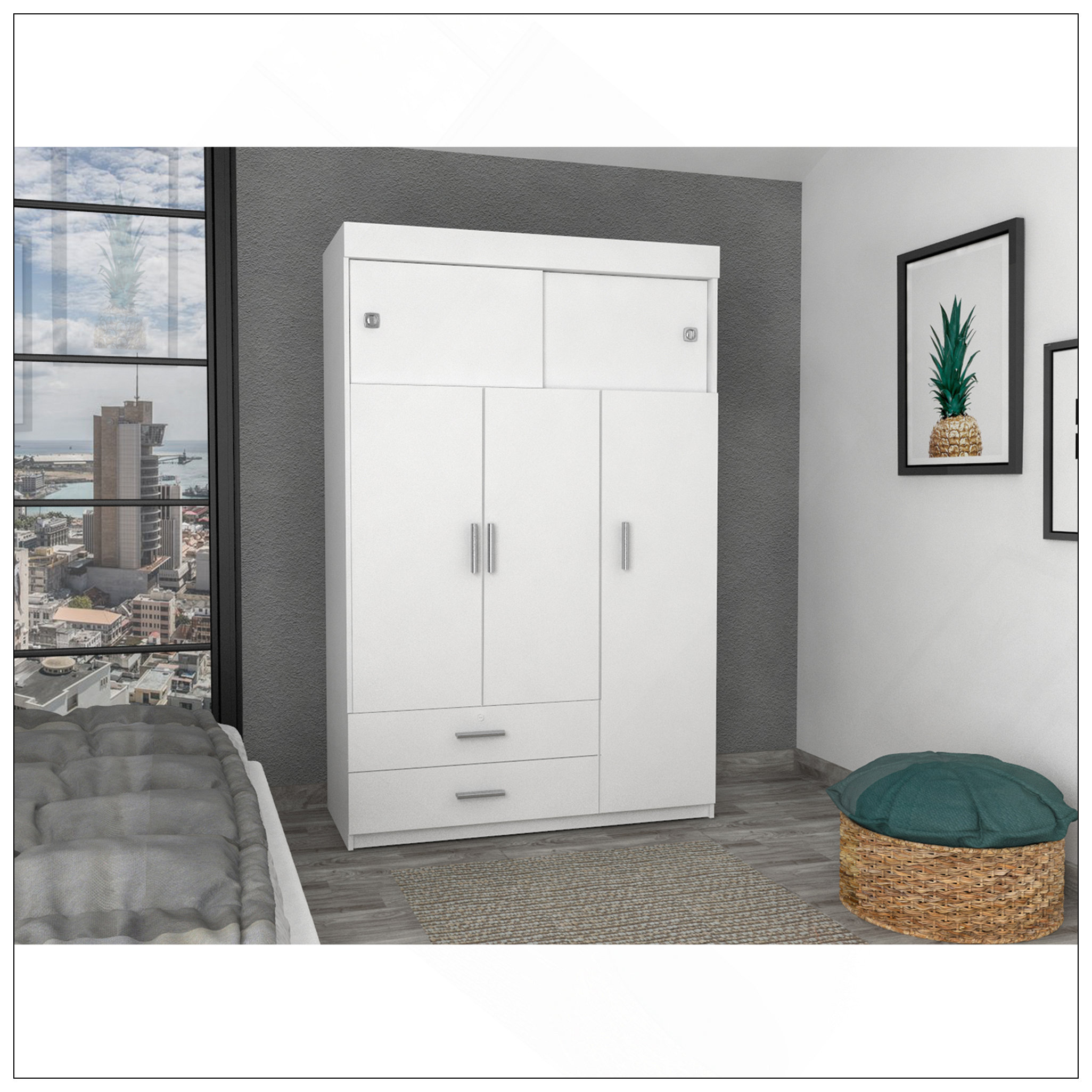 George Oliver Tucson Armoire, Two Drawers | Wayfair