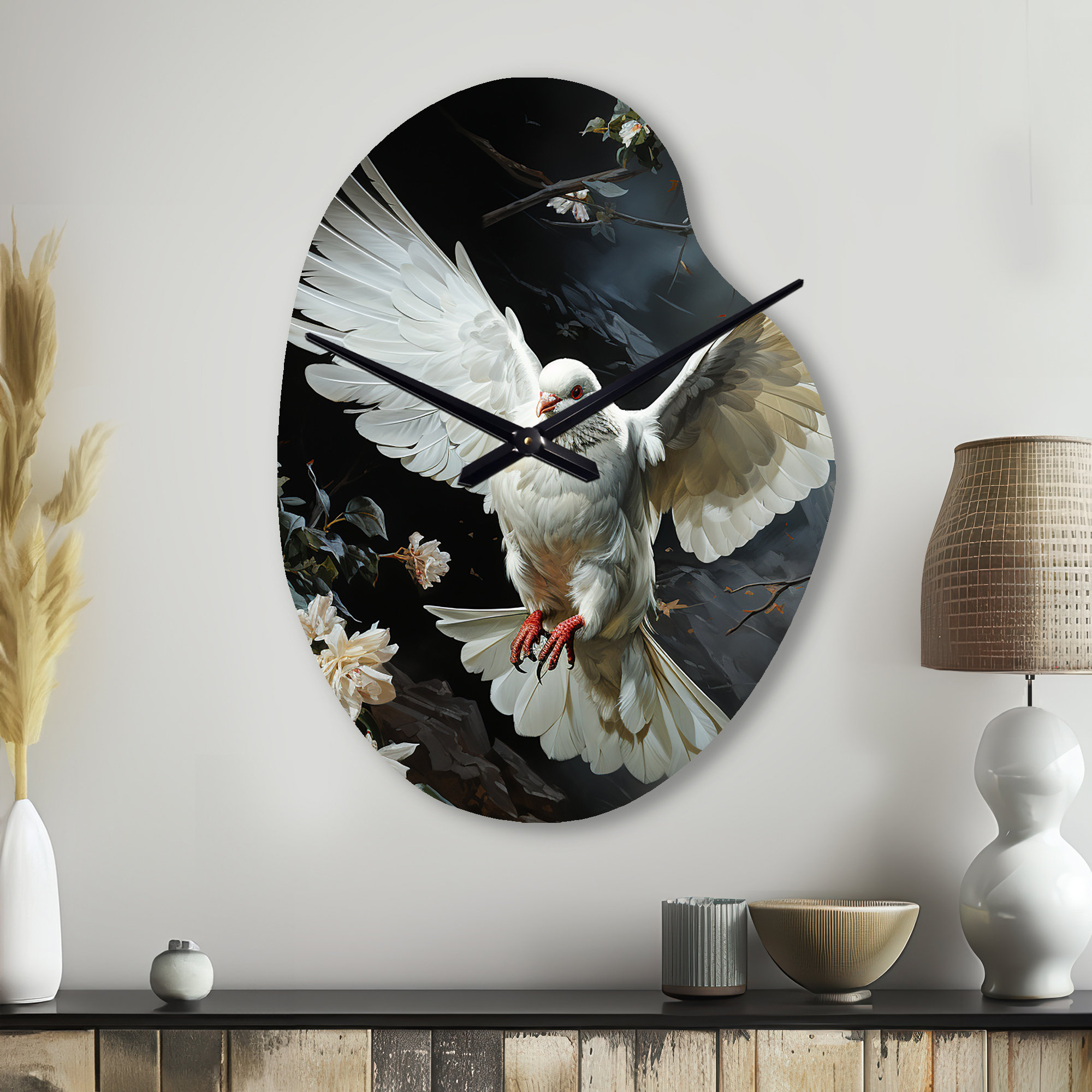 East Urban Home White Dove Messenger Of Peace - Dove Asymmetrical Metal ...
