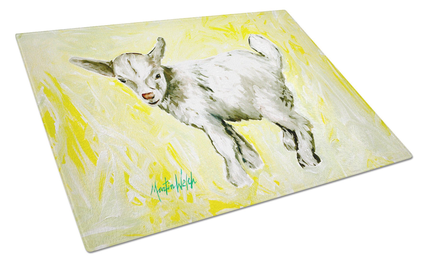 Caroline's Treasures Billy The Kid Goat Glass Cutting Board | Wayfair
