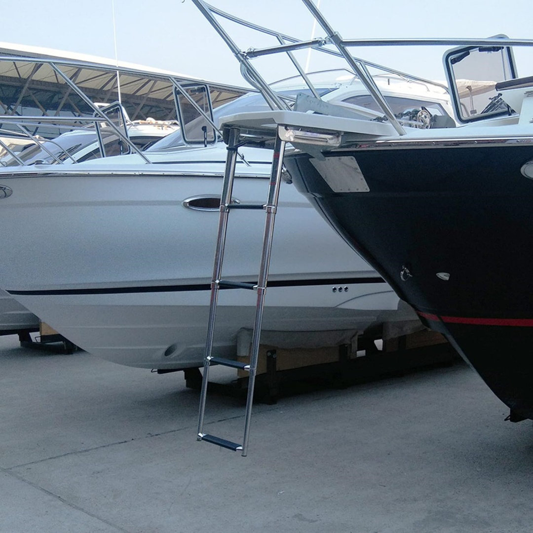 DESIGN SHOP BY SHELL Stainless Steel Telescopic 4 Step Pontoon Boat ...