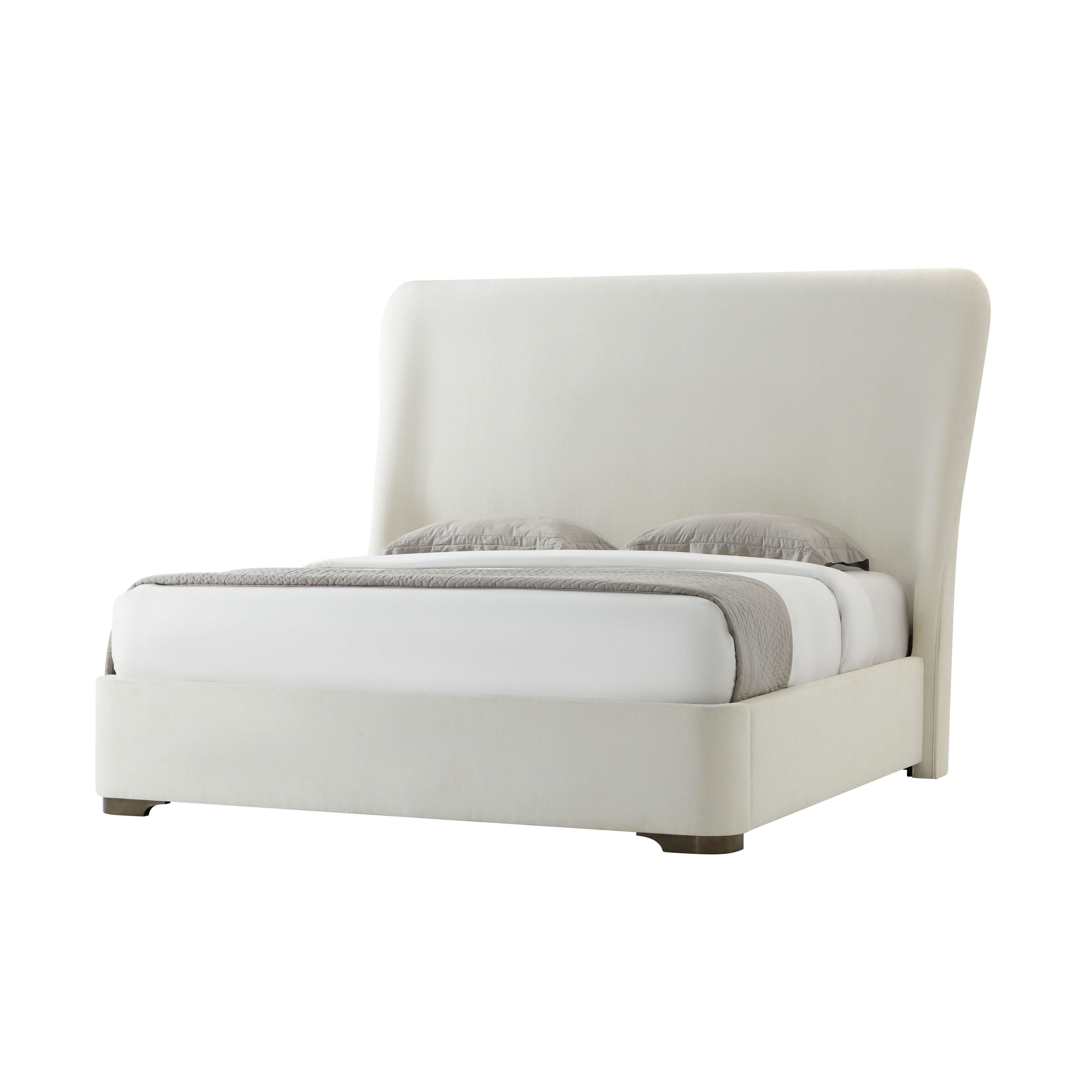 Theodore Alexander Essence Upholstered Metal Wingback Bed | Perigold