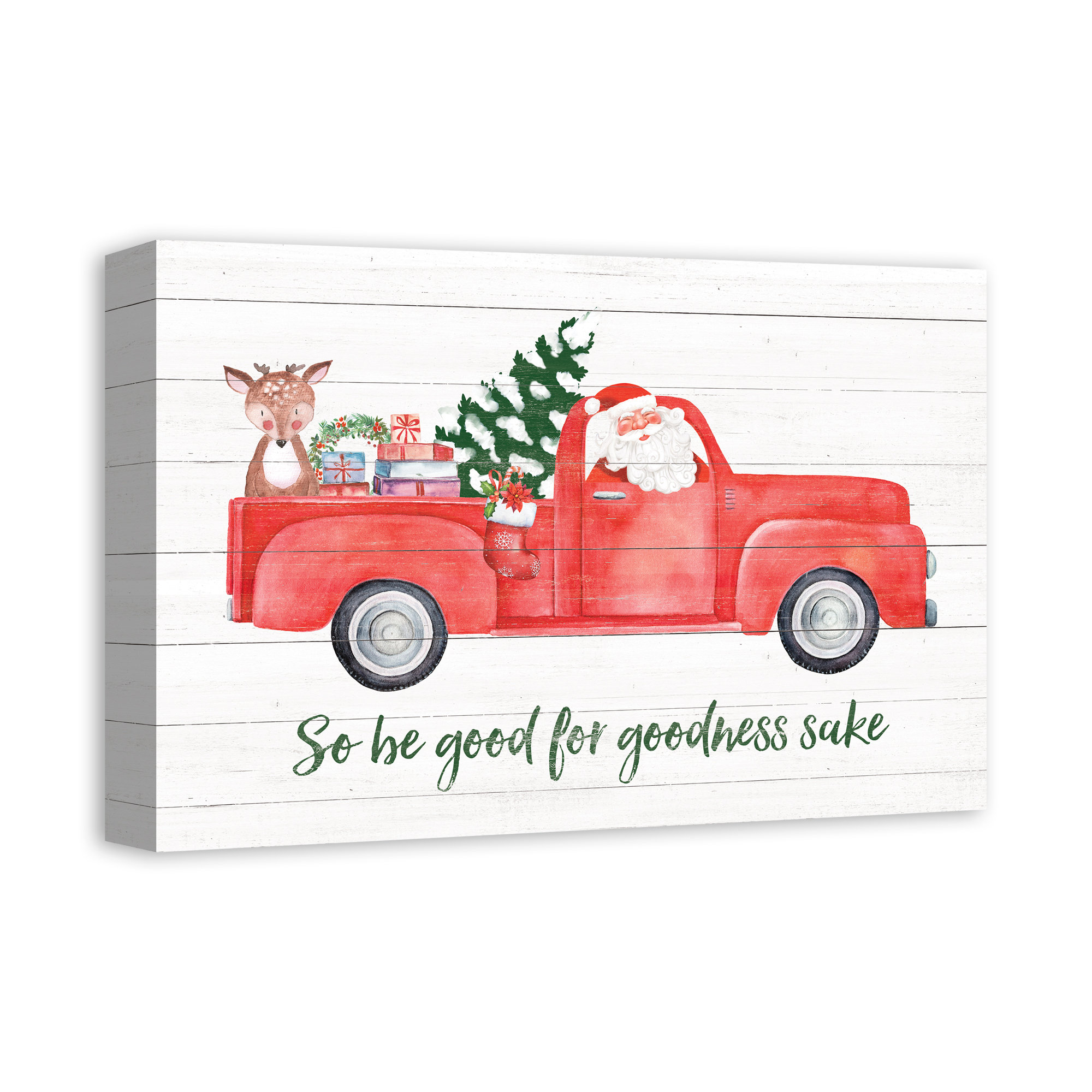 The Holiday Aisle® Be Good For Goodness Sake Print On Canvas - Wayfair ...