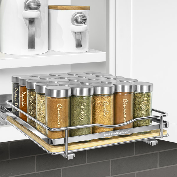 LYNK PROFESSIONAL Élite Pull Out Spice Rack Organizer for Inside ...