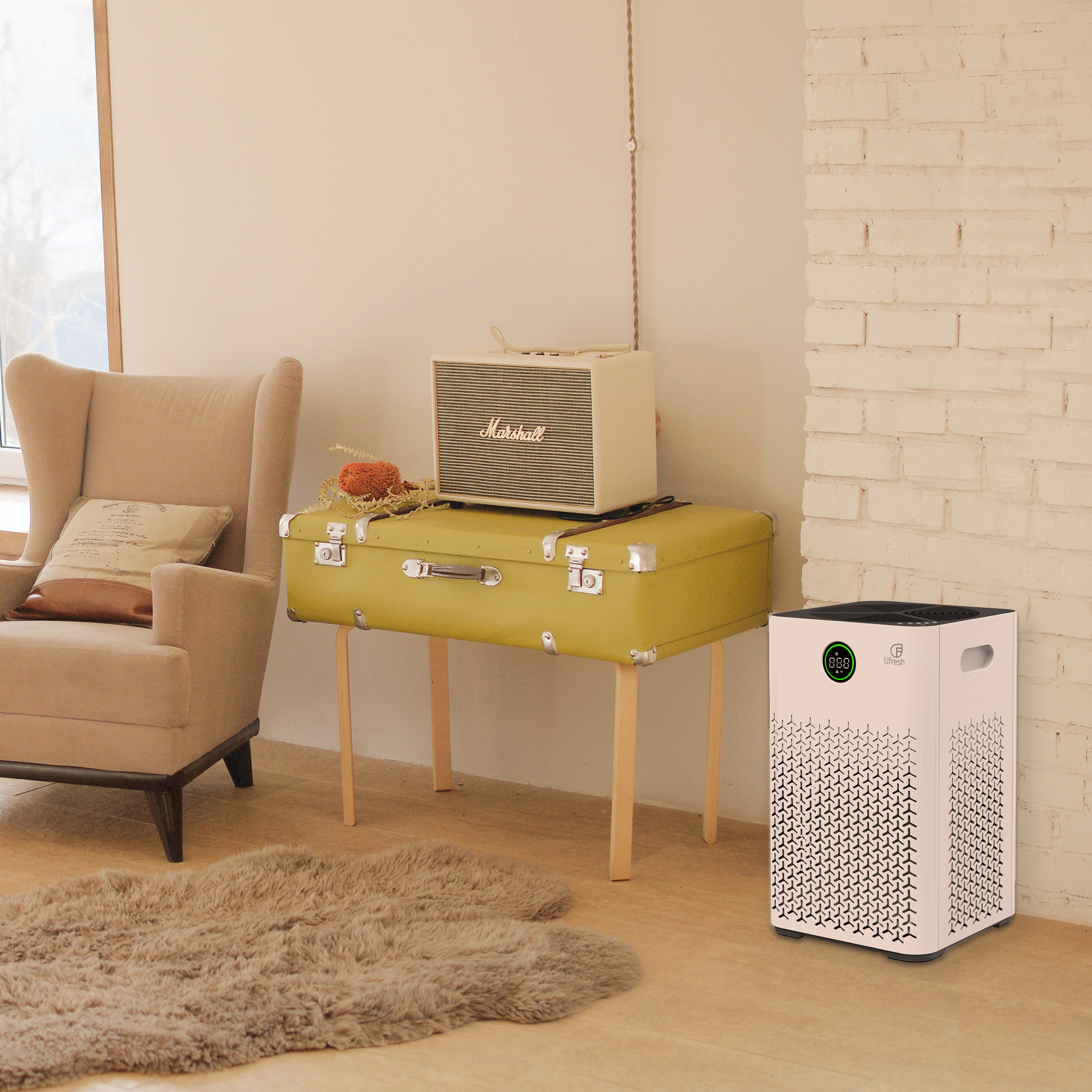 KONFOR Console Air Purifier with True HEPA Filter for 398.26 Cubic Feet ...