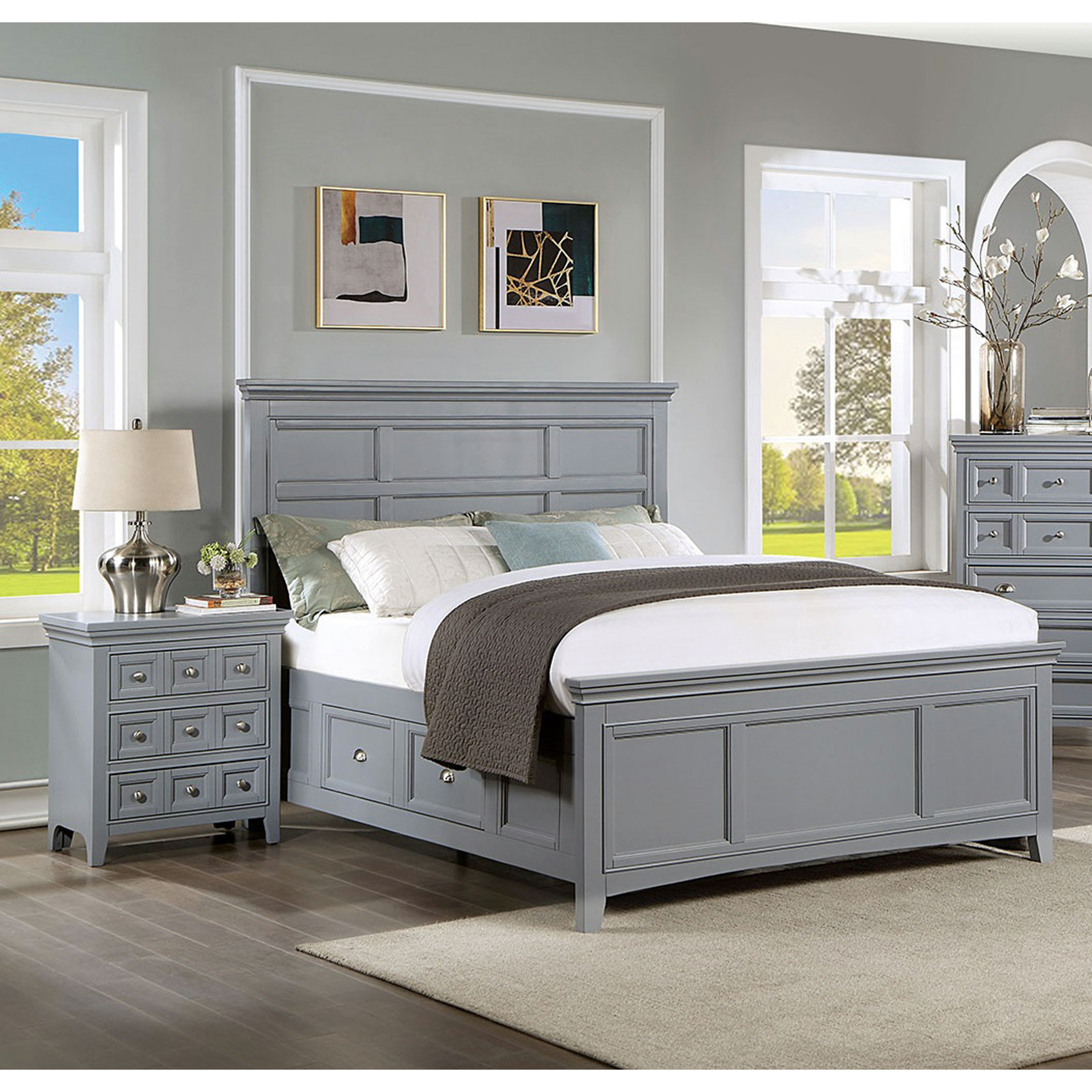 Wildon Home® Transitional Style Solid wood 1pc Nightstand Only Bedroom ...