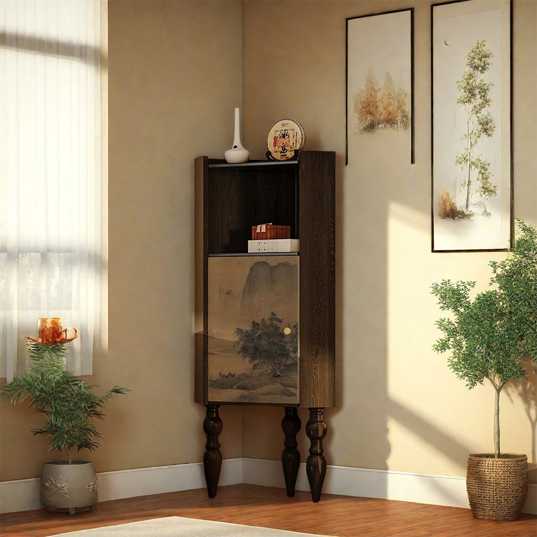 Canora Grey Pine Decorative Storage Cabinet | Wayfair