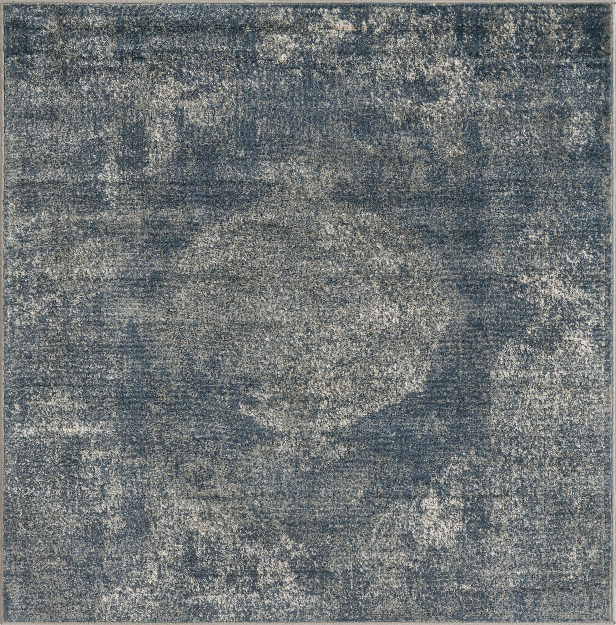 17 Stories Traditional Dunmyer Area Rug Deep Sea Color | Wayfair