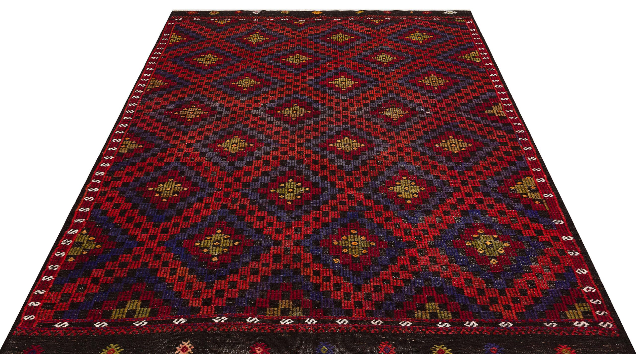 Lofy Vintage Hand Knotted Geometric Rug | Wayfair
