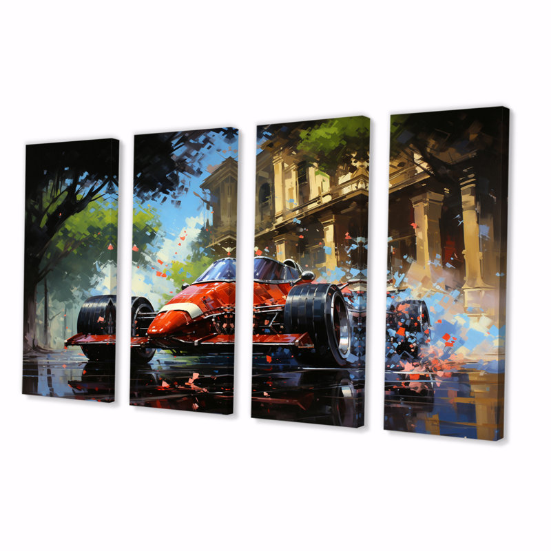 Winston Porter Retro Grand Prix Sports Car Illustration III On Canvas 4 ...