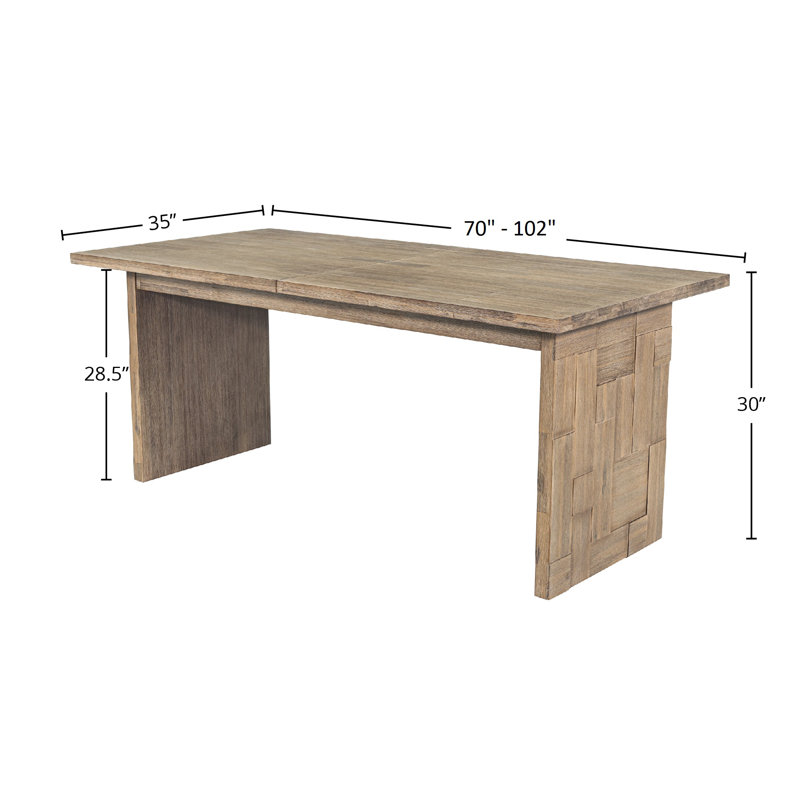 Loon Peak® Alba 75" Wide Acacia Wood Extension Dining Table, Brown ...