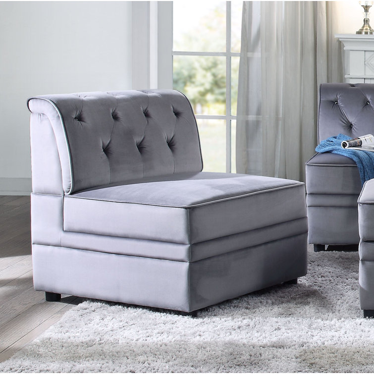 Lark Manor Pullin 29" Wide Velvet Modular - Armless Chair | Wayfair