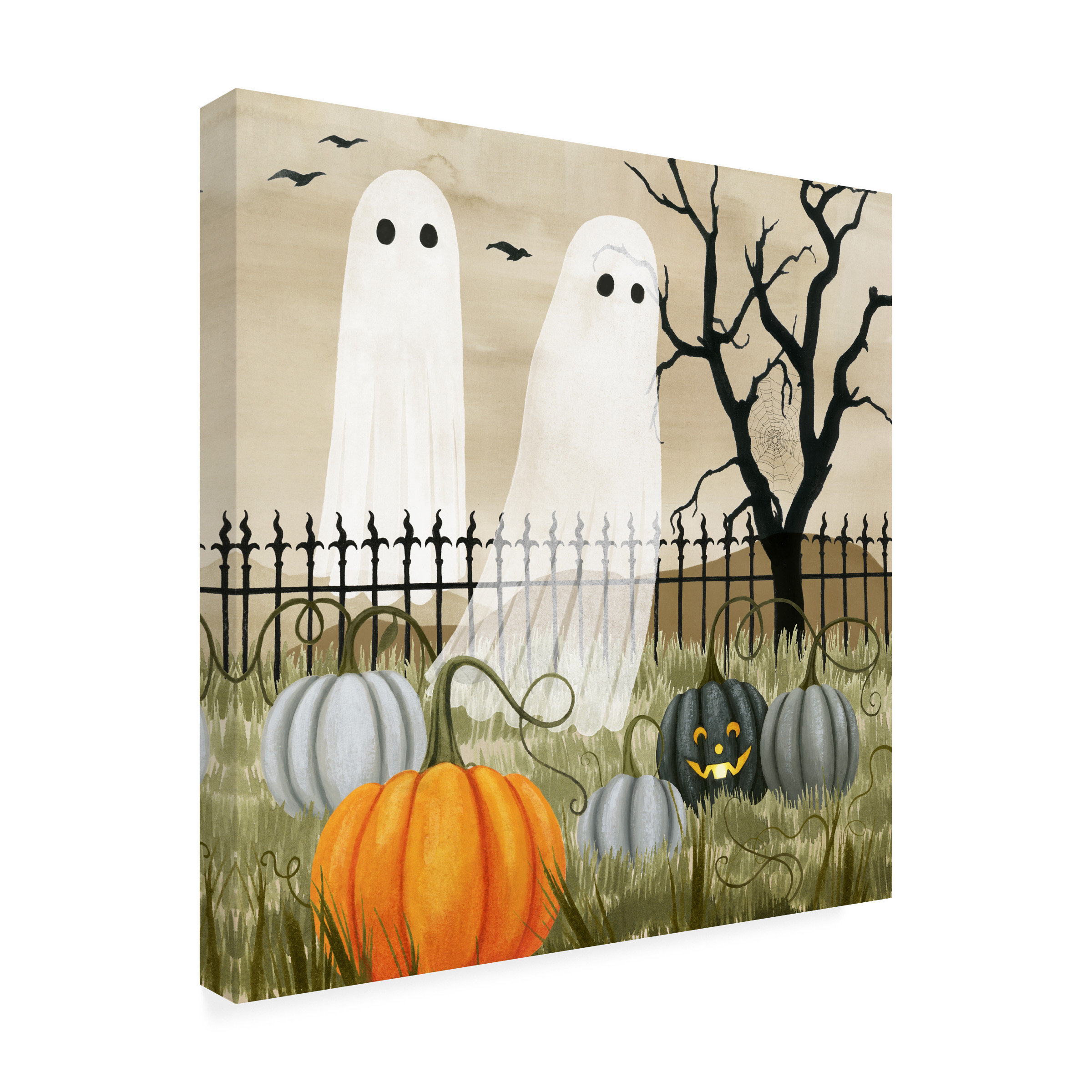The Holiday Aisle® Haunted Pumpkin Patch II On Canvas by Grace Popp ...