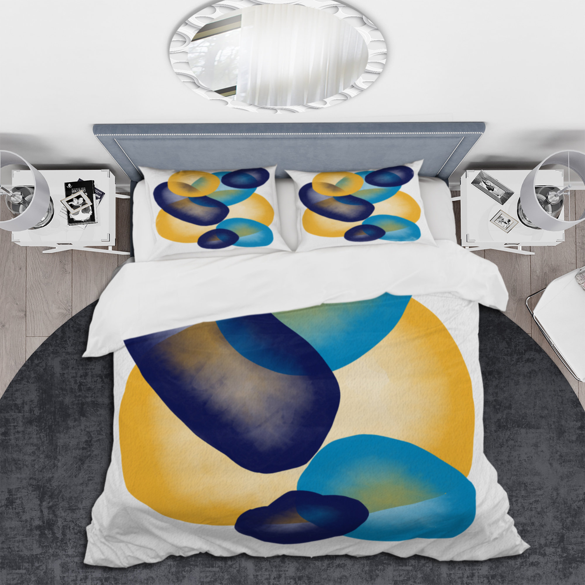 Design Art Maisonli Colorful Minimal Abstract Shapes - Modern Duvet ...