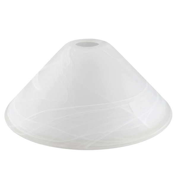 Wrought Studio Glass Empire Lamp Shade ( Screw on ) in White | Wayfair
