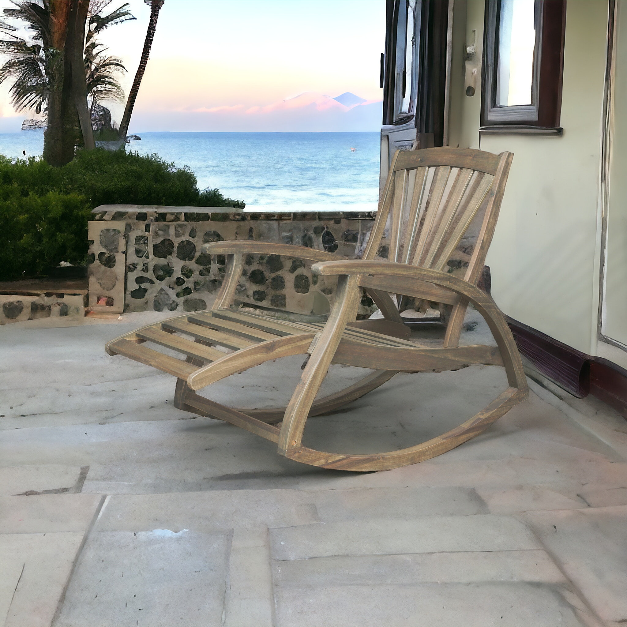 Millwood Pines Delauter Wood Outdoor Rocker Chair - Wayfair Canada