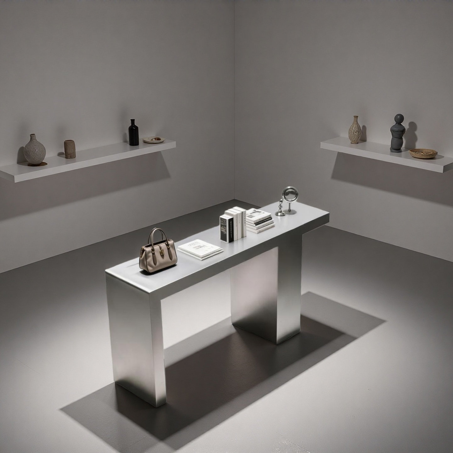 Orren Ellis Stainless steel display table for clothing store - Wayfair ...
