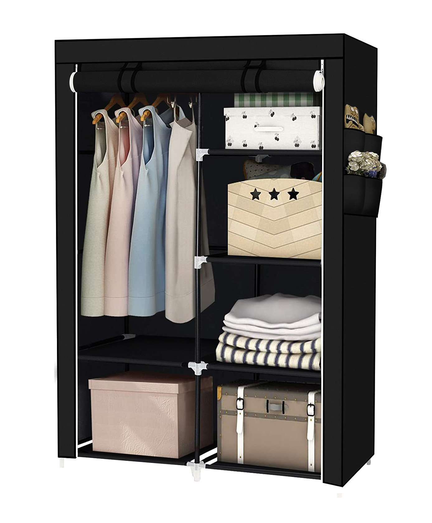 Rebrilliant Organisateur de garde-robe portatif 43 po Meriwether et ...