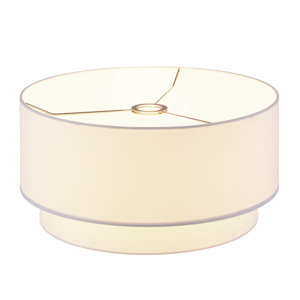 16.5" X 16.5" X 8"H Large Premium Double Drum Linen Shade - Fully ...