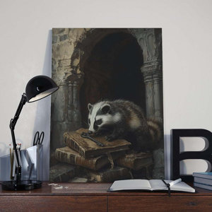 Astoria Grand Vintage Gothic Badger Dark Academia Animal Wall Art ...