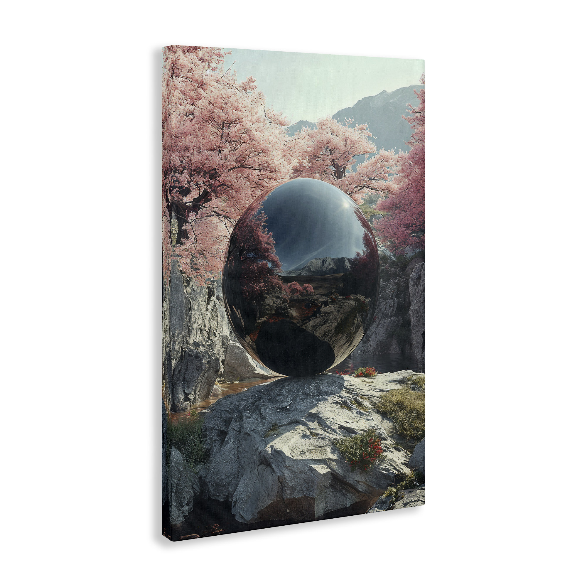 Ophelia & Co. Surreal Reflective Ball Canvas Wall Art by Roozbeh ...