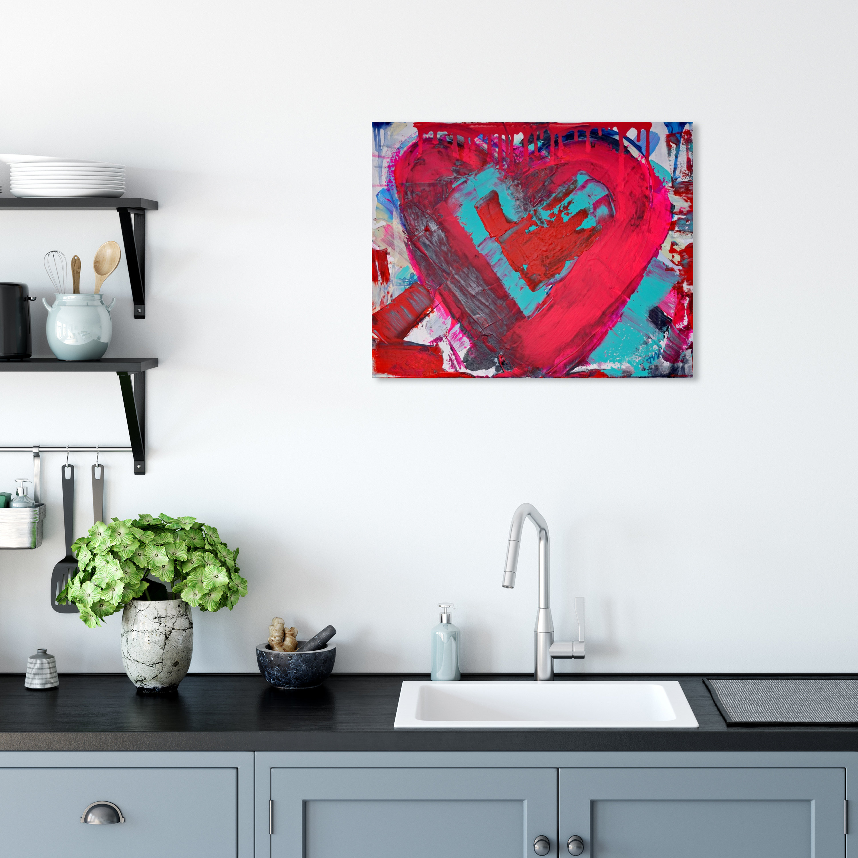 Brayden Studio 'Messy Love' Wrapped Canvas Print on Canvas - Wayfair Canada
